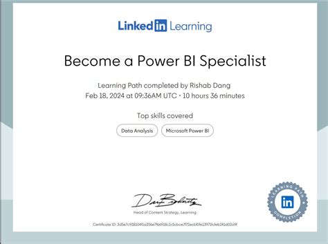 Completed Microsoft 10 Hour Course On Power Bi Rishab Dang Posted On