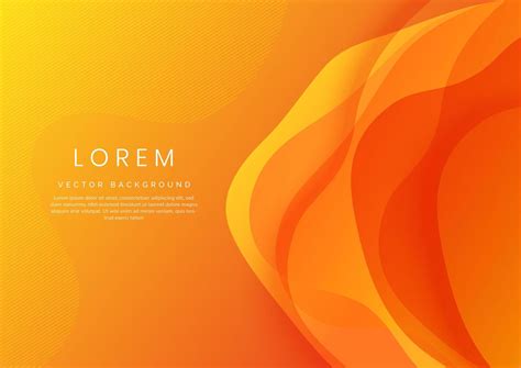 Abstract Modern Orange Gradient Waves Overlap Background With Copy