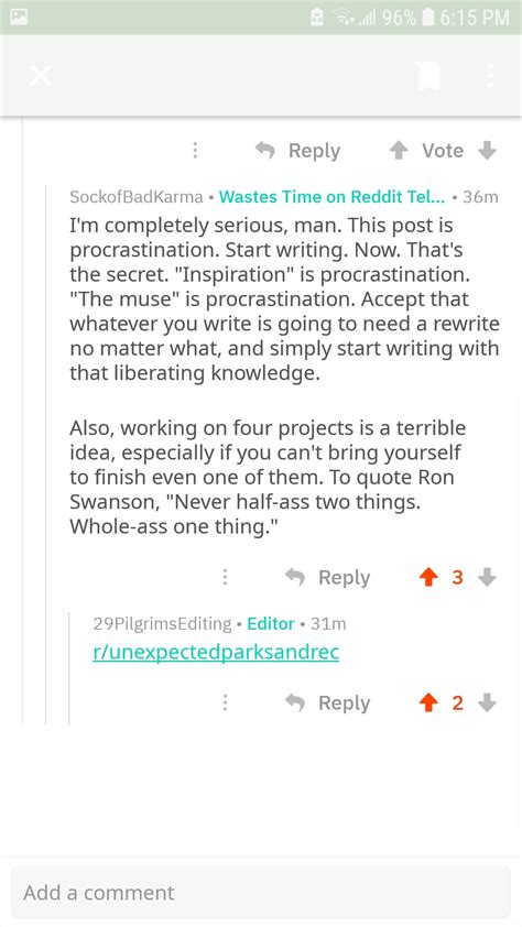 R Writing Unexpectedparksandrec
