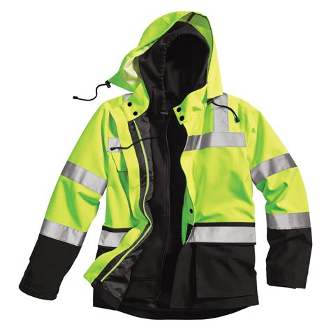 Cornerstone Ansi 107 Class 3 Waterproof Ripstop 3 In 1 Parka Reds