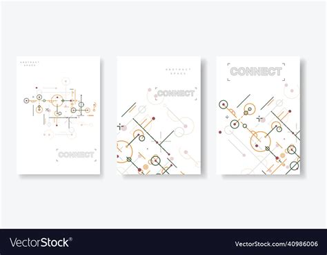 Cover Network Polygonal Element Array Atom Border Vector Image