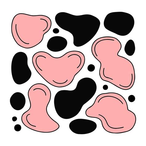 Cow Spots Skin Print Pattern Illustration For Printing Backgrounds