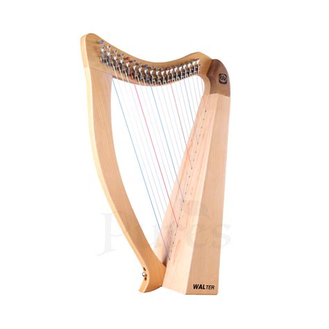 Waltert 19 String With Levers Irish Celtic Lyre Harp Semitone Key Lyr
