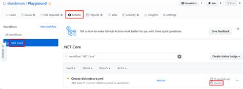 Github Use Actions To Build Aspnet Core Application Eric L Anderson
