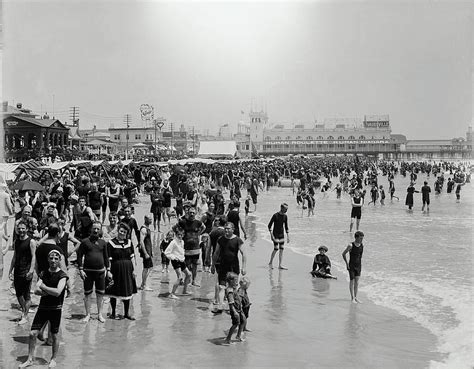 Atlantic City New Jersey Bathing Beach 1900 Photograph By Linda Howes