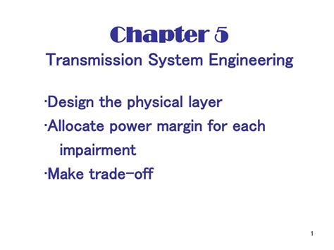 Ppt Chapter 5 Transmission System Engineering Powerpoint Presentation