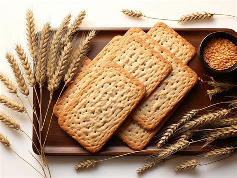 Premium Photo Oat Flat Bread Crispy Snack Baked Grain