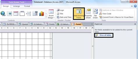 Cara Membuat Form Di Microsoft Access Pugam