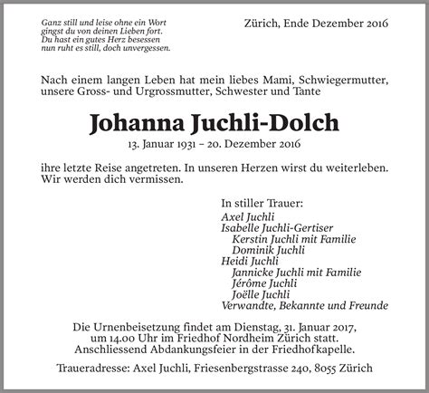 Johanna Juchli Dolch Hommages