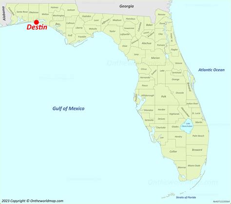 Destin Florida On Map Of Florida Maps Of Florida