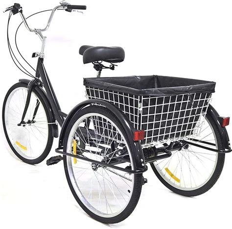 Vonvver 24 Inch Tricycle For Adult 8 Speed Cruiser Bikes Height