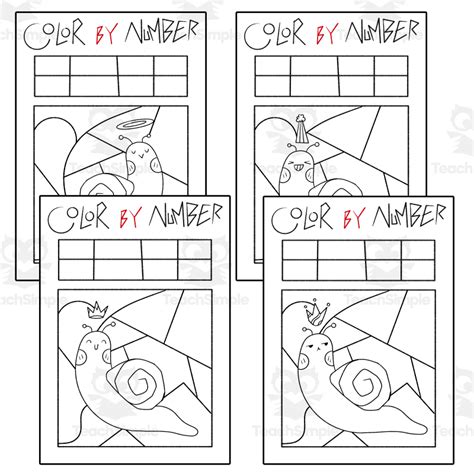 Snails Color By Code Worksheet Activity For Morning Work By Teach Simple