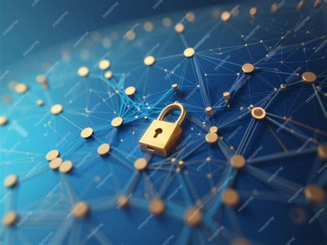 Premium Ai Image Cyber Security Concept Lock Symbol From Lines And Dots