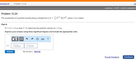 solved the acceleration of a particle traveling along a