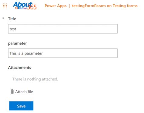 about365 passing parameters to your power apps sharepoint form