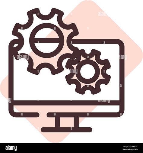 Computer Optimization Settings Illustration Vector On A White