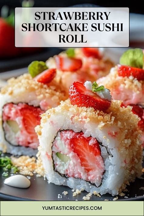 Strawberry Shortcake Sushi Roll Yumtastic Recipes Recipe Sweet