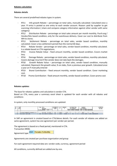 Rebates Calculation Pdf Rebate Marketing Debits And Credits