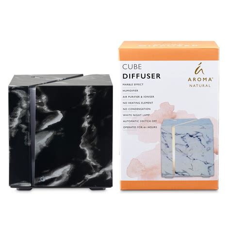 CUBE MARBLE EFFECT DIFFUSER BLACK Zen Home Gifts