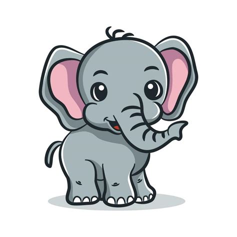 Cute Elephant Vector 21769128 Vector Art At Vecteezy
