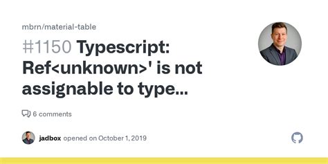 Typescript Ref Is Not Assignable To Type LegacyRef Issue Mbrn Material Table GitHub