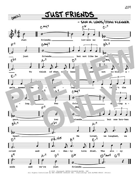 Just Friends High Voice By John Klenner And Sam M Lewis Sheet Music