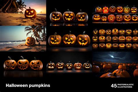 Halloween Pumpkins On Yellow Images Creative Store 124666