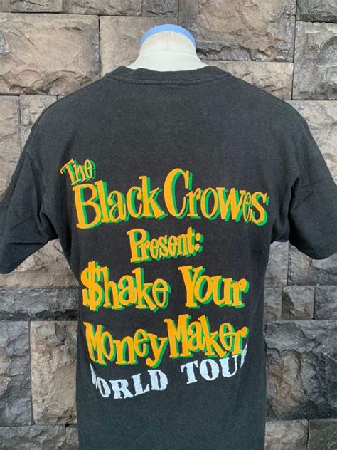 Vintage 90s The Black Crowes World Tour Rock Band T S Gem