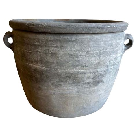 Vintage Gray Clay Weathered Pottery Small Size For Sale At 1stdibs
