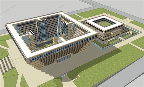 Museum Design Concept Sketchup 3d Model Skp File Download Sketchupbox