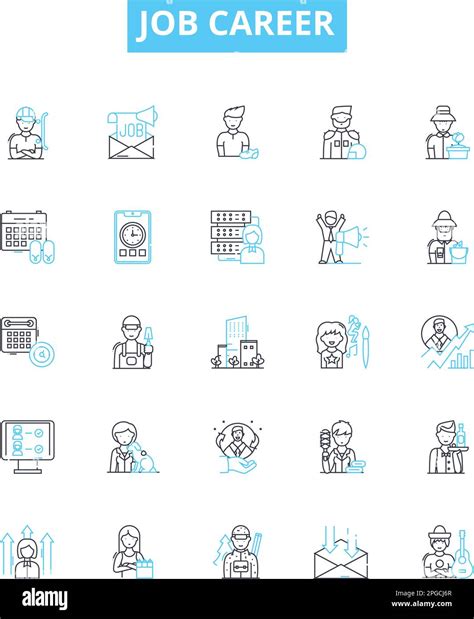 Job Career Vector Line Icons Set Job Career Employment Vocation