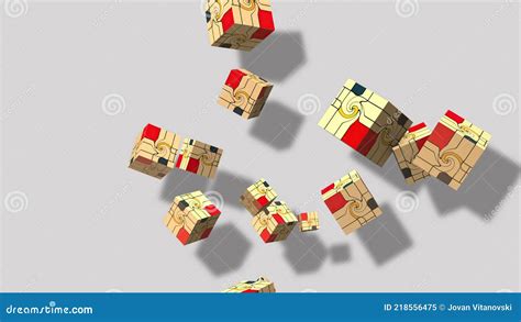 Colorful Cube Blocks Background Stock Illustration Illustration Of