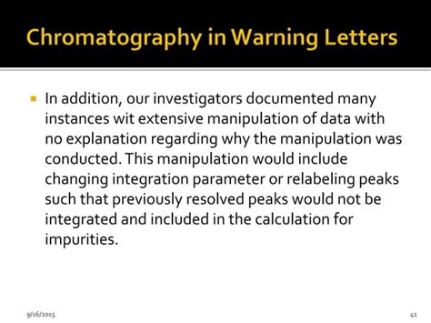 Integration Of Chromatographic Peaks Pptx