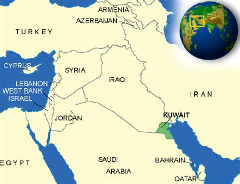 Map Of Kuwait Countryreports