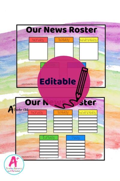 Classroom Organization Rainbow Watercolour Theme A Teacher