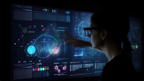 Premium Photo A Male Economist With Curiosity Looking At Holographic