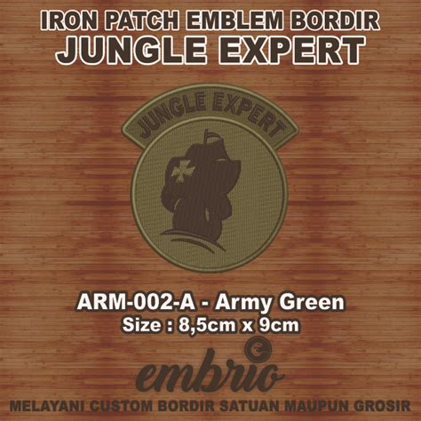 Jual Arm 002 Patch Jungle Expert Regulation Us Army Patches Emblem 8