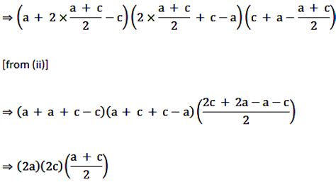 If a, b, c are in A.P., prove that: (a + 2b - c)(2b + c - a)(c + a - b) = 4abc - Sarthaks ...