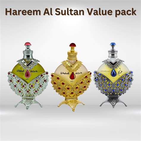 Hareem Al Sultan Gold Silver And Blue Cpo 35ml 1 18 Oz By Khadlaj Bundle Intense Oud
