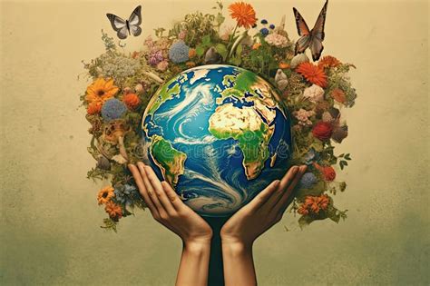 Concept Of Environment Earth In Hands Stock Illustration