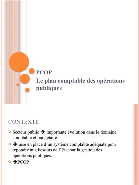Pcop Pdf Comptabilité Normes Internationales Dinformation Financière