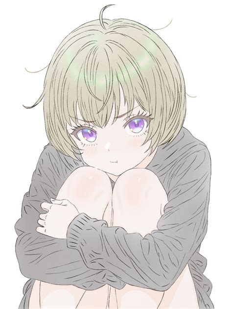 Safebooru 1girl T Ahoge Assault Lily Black Shirt Blush Brown Hair