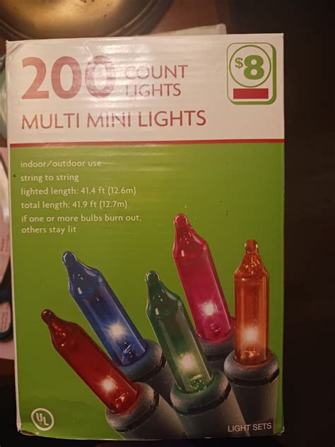 ~ Multi Color Mini Lights 200 Count String To String Stay Lit 414 Feet