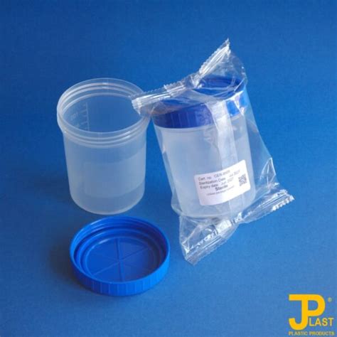 Container Specimen 100ml 120ml Single Wrapped Sterile Blue Jplast
