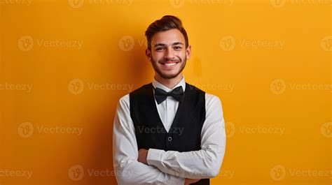 Young Valets Proud Smile Symbol Of Success And Customer Satisfaction In