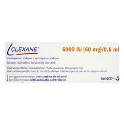 60 Mg 0 6 Ml Clexane 60mg Inj At ₹ 480 Piece In Hyderabad Id 2848987149348