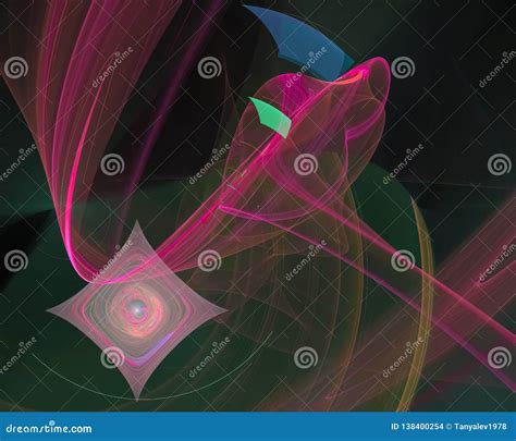 Future Abstract Template Curve Action Style Fractal Texture Design