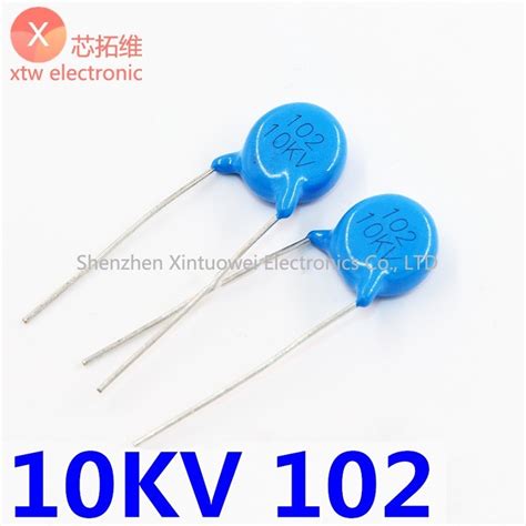 10pcslot High Voltage Ceramic Capacitor 102k 10kv 10kv102 1000pf 1nf