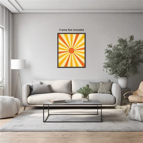 Posterizer 1 Pcs Boho Minimalist Cute Sunshine Abstract And Modern Art