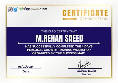 Today 5th Jan 2024 I Got My This Personl Growth Training Certificatein